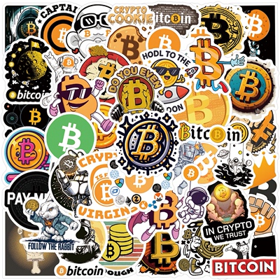 Bitcoin卡通比特币贴纸创意装饰
