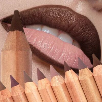 Matte 8-colors Lip Liner Pencil Lip Contour Lipstick Pen Nud