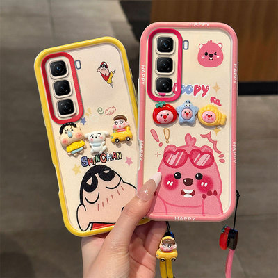 搞怪蜡笔小新适用InfinixHot50 5G手机壳卡通潮少女HOT 50 5G全包防摔创意搞怪立体可爱保护壳