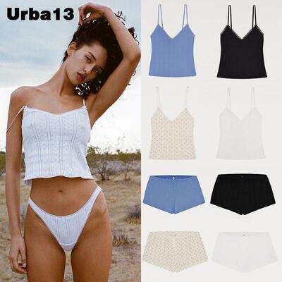 Urba13买手店正品现货Coucou小包子心同款背心蝴蝶结花边吊带上衣