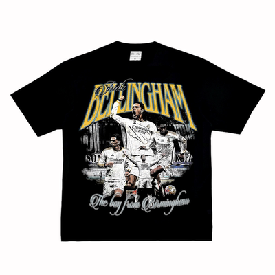 贝林厄姆 Bellingham 美式足球街头复古VTG纯棉小领口长短袖T恤潮