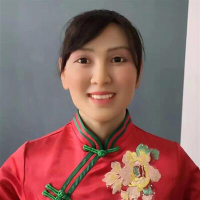 电动鞠躬迎宾小姐蜡像