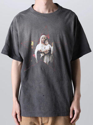 Saint Michael美式高街流行vintage水洗复古做旧VTG短袖T恤男女潮