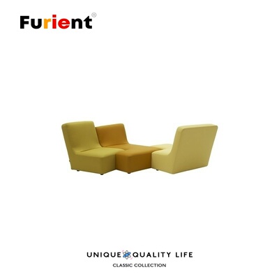 Furient创意设计师家具 confluences sofa融合沙发 三拼布艺沙发