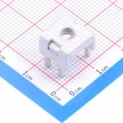 PCB焊接端子插板铆垫片 M5螺孔 焊脚4 电流60A 11x10x10.5mm