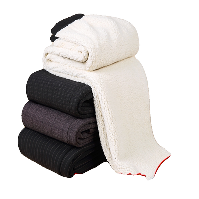 中老年人冬季裤子加绒加厚羊羔绒