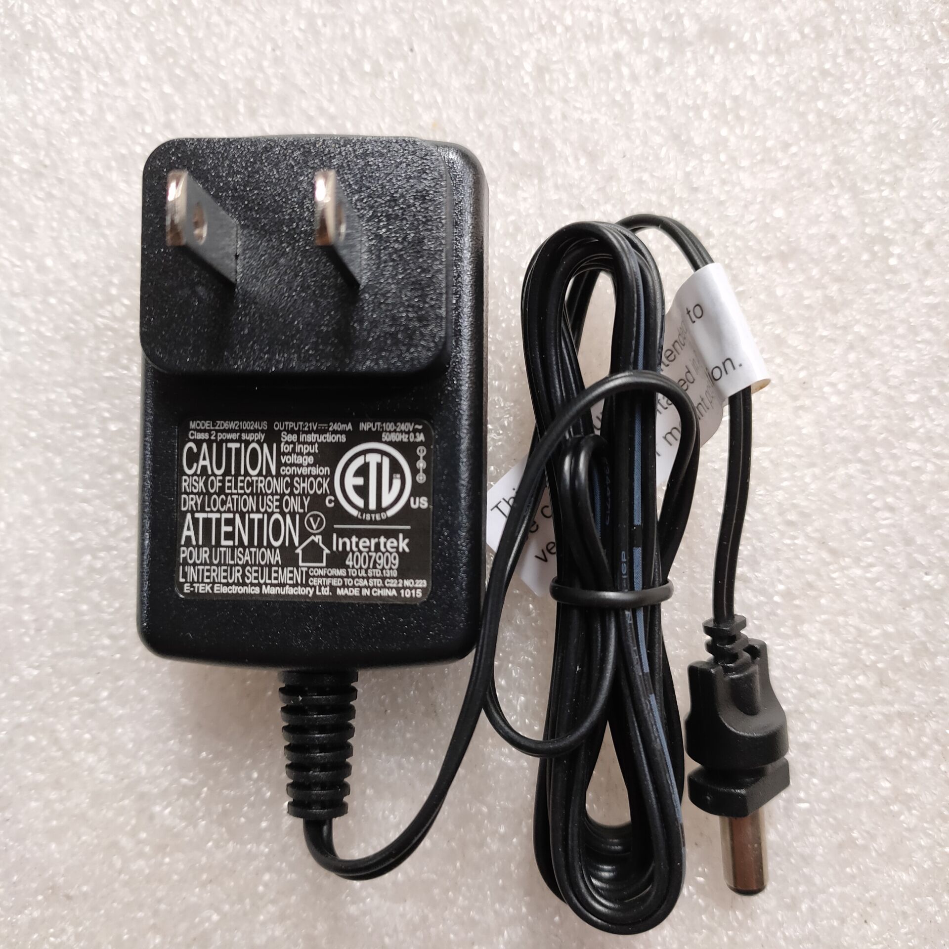 原装Shark鲨客吸尘器21V240MA电源适配器ZD6W210024US充电器XA75N