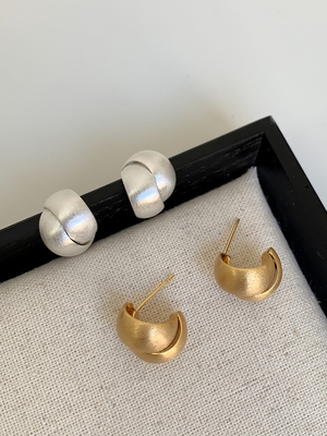 ins冷淡风金属女拉丝耳钉