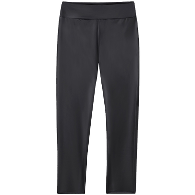 女士个性皮革效果打底裤