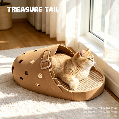 TreasureTail拖鞋猫抓板猫窝