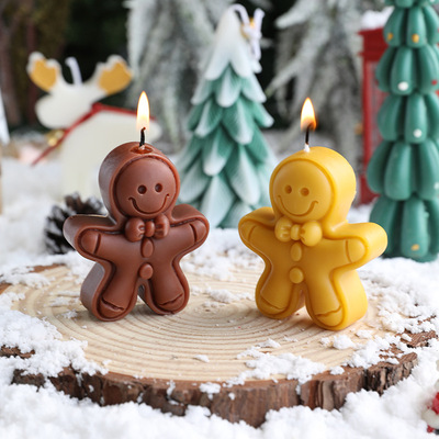 Christmas gingerbread man shaped aromatherapy candle香薰蜡烛