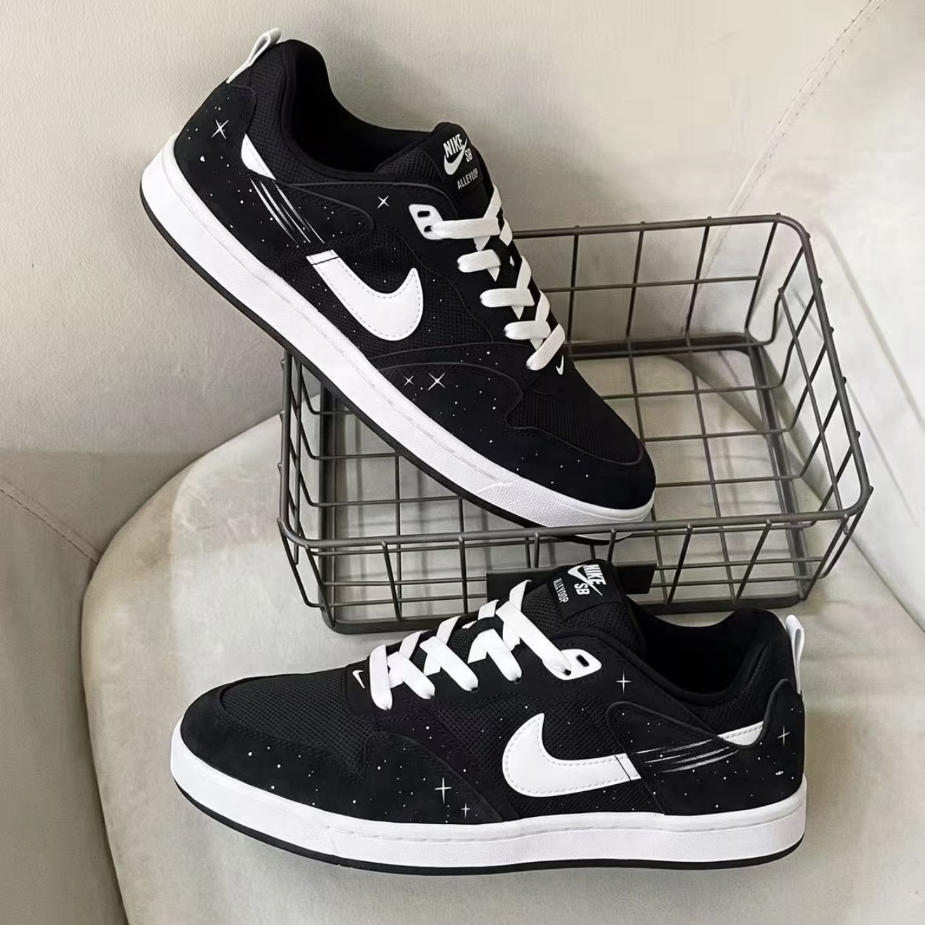 【定制球鞋】耐克NikeSB系列 咖马星球 暗夜流星男子低帮滑板鞋