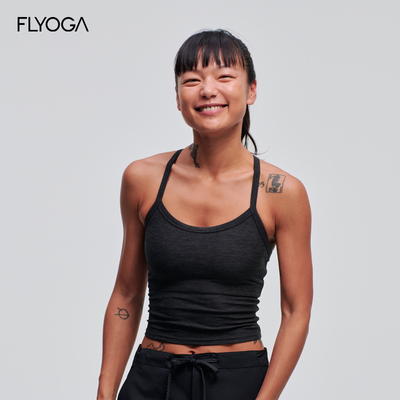 FLYOGA飞蓝瑜伽云织背心女插杯运动内衣健身跑步训练服51107