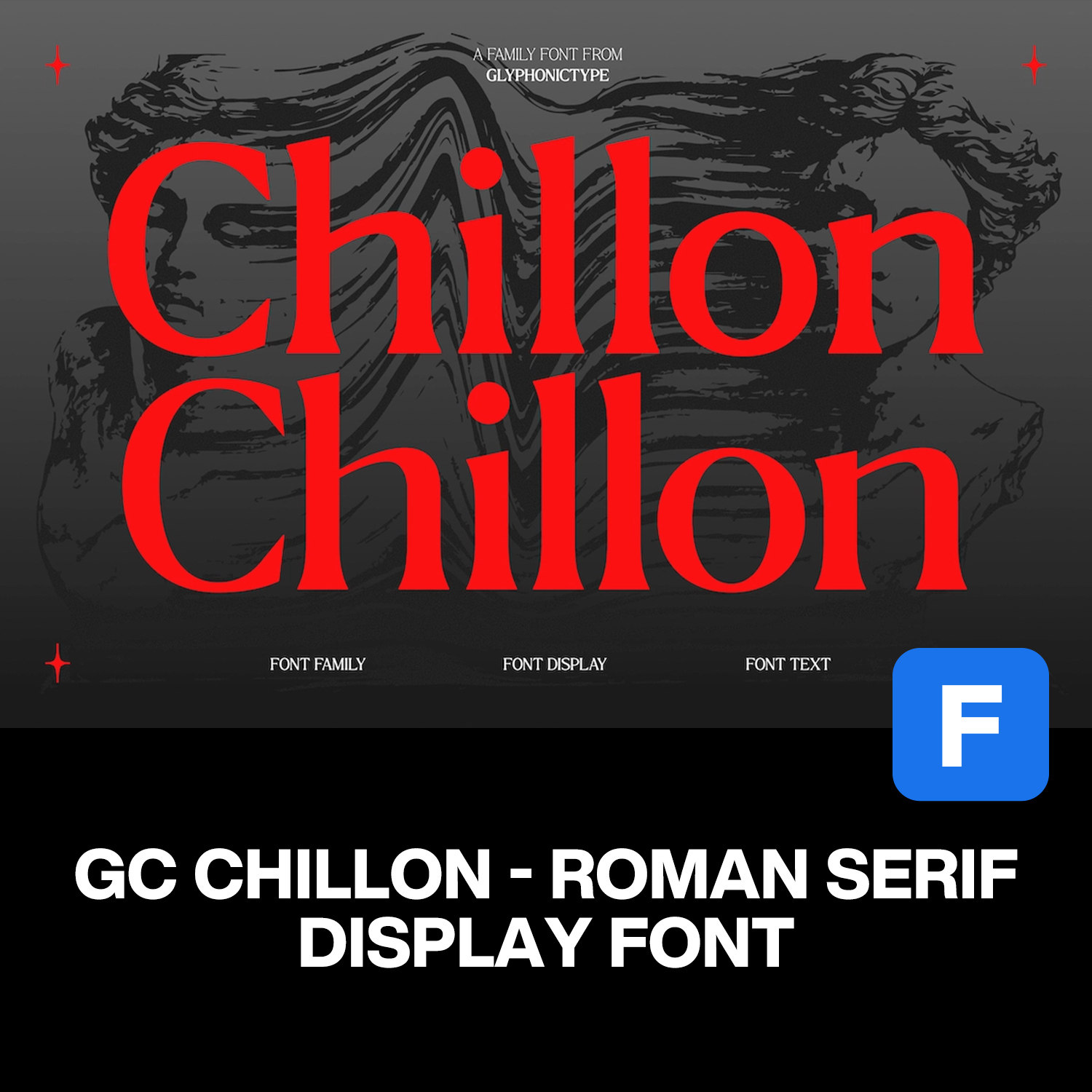 14字重Chillon经典优雅杂志画册包装标题罗马衬线英文字体家族