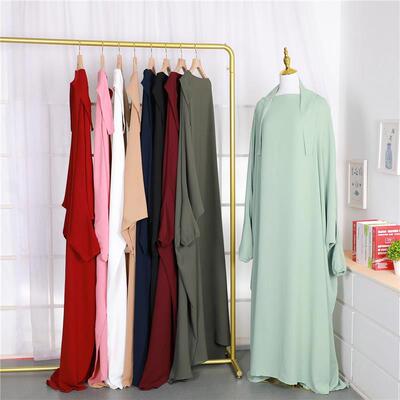 纯色马来西亚民族风袍子宽松长袍女Dubai robe dresses