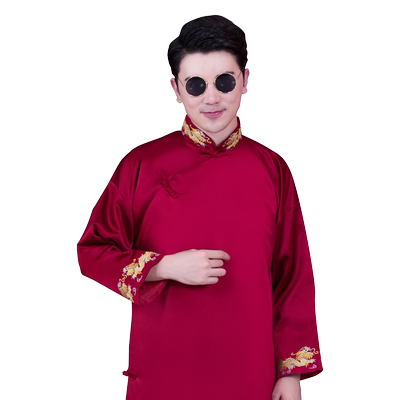 中式伴郎服秀禾服男装相声表演