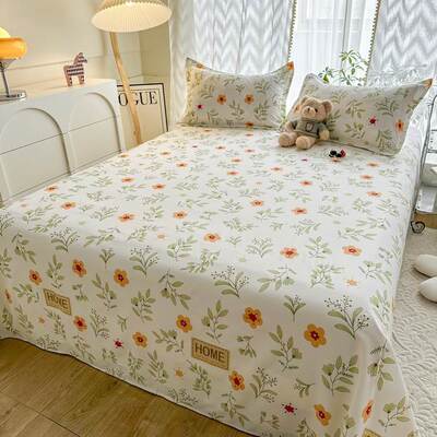 Bed sheet single double bed summer bed sheet student