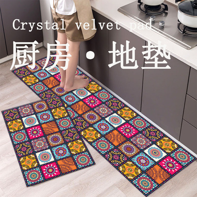 American Bohemian ethnic style kitchen floor mat厨房地垫