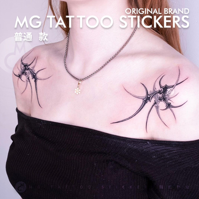 个性帅气肩花图案男女纹身贴