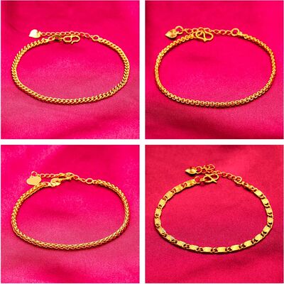 Long Lasting Color Thick Gold Plated Chopin Twist Charms Bra
