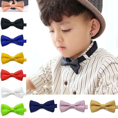 Classic Kids Bowtie Boys Grils Baby Children Bow TieSolid Co
