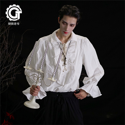 钢铁老爷中世纪哥特风舞会衬衫