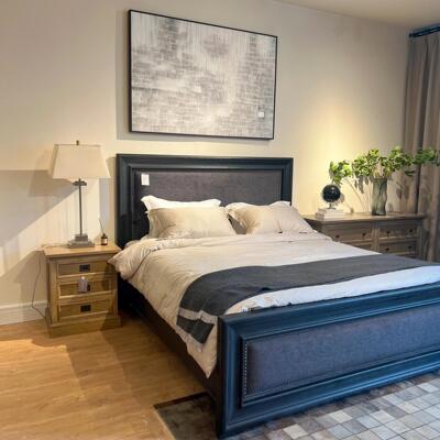 美式中古实木床1.8米法式复古风