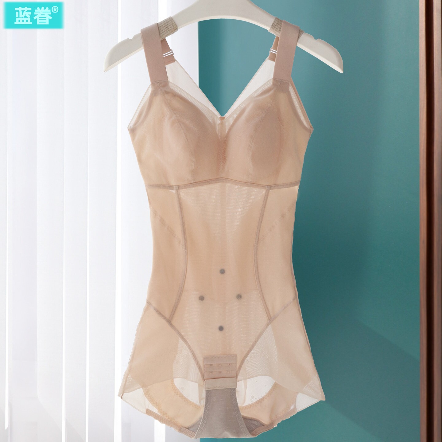 连体塑身衣带胸罩一体式夏薄款收腹束腰内衣女免穿文胸美体瘦身衣