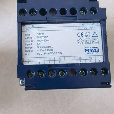议价瑞典CEWE变送器DP235，输入100V 50Hz，5A，