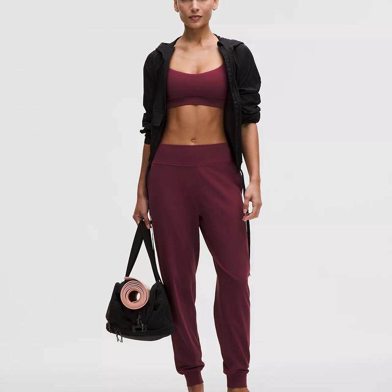 海外代购lululemon/露露乐蒙女士运动长裤弹力舒适高腰束脚瑜伽