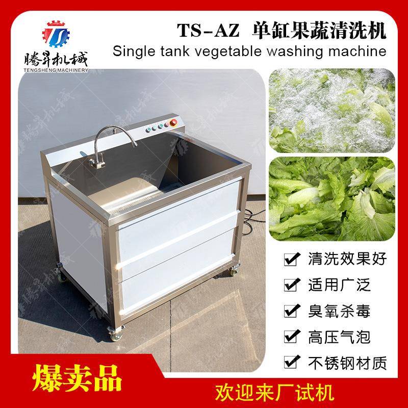 机械供应TS-AZ单缸果蔬清洗机小型商用气泡洗菜机洗果机