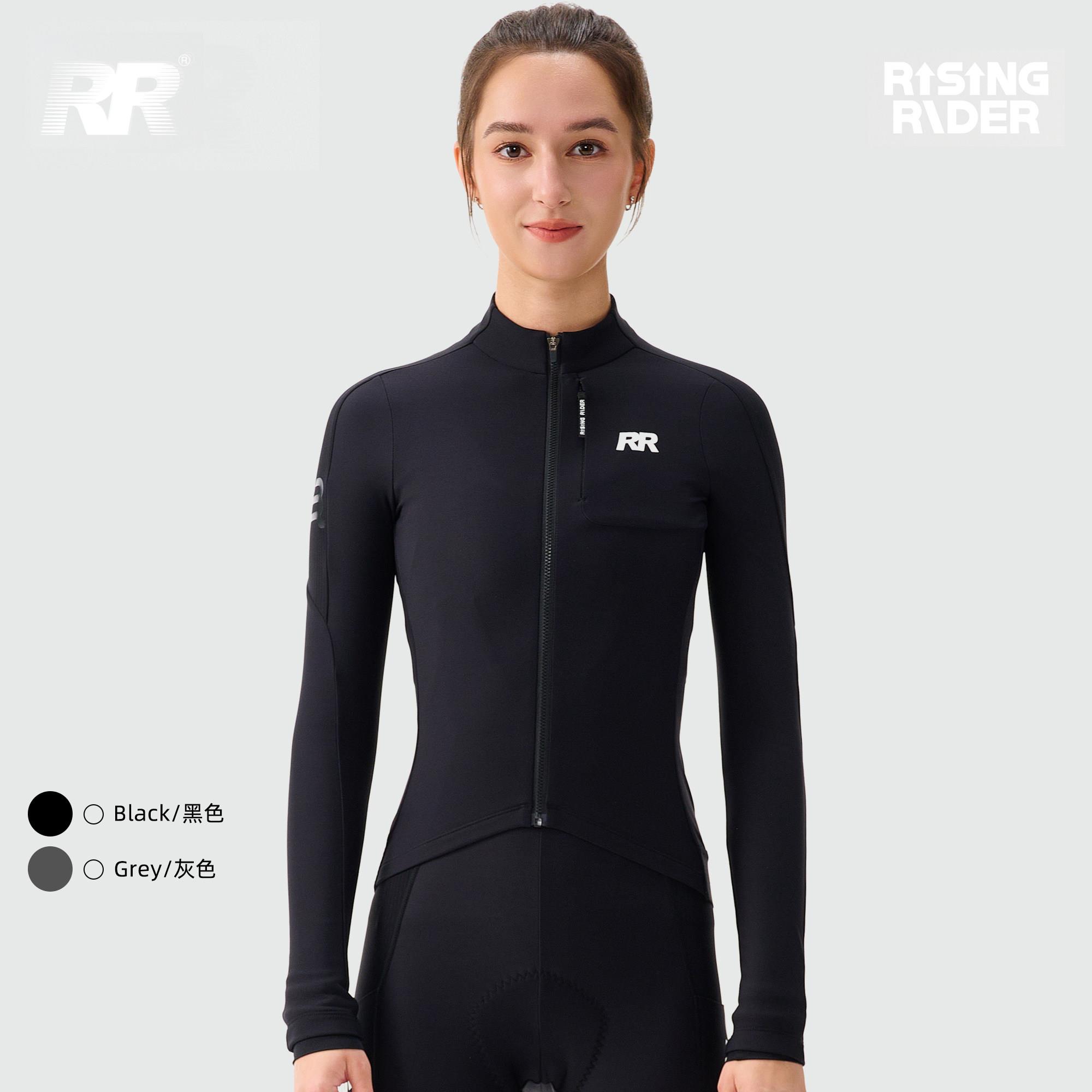 RR公路自行车骑行服女士新款秋冬季女款加绒透气速干骑行上衣