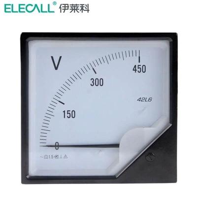 伊莱科ELECALL交流电压表机械指针式电压表42L6-V电表需定制4