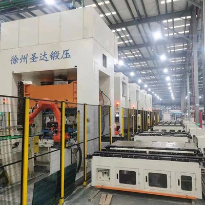 徐州圣达5000t起重机车轮热模锻定制汽车轮毂自由锻成型生产线