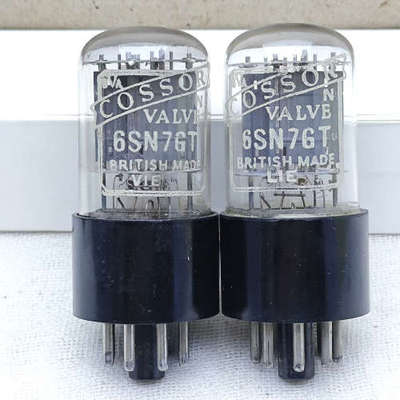 52年英国cossor 6sn7电子管一对，直代升级6N8P议价