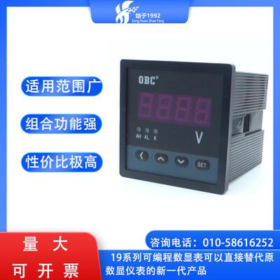 OBC195U-7X1 单相直流电压 可编程智能数显表 单排数码管显示