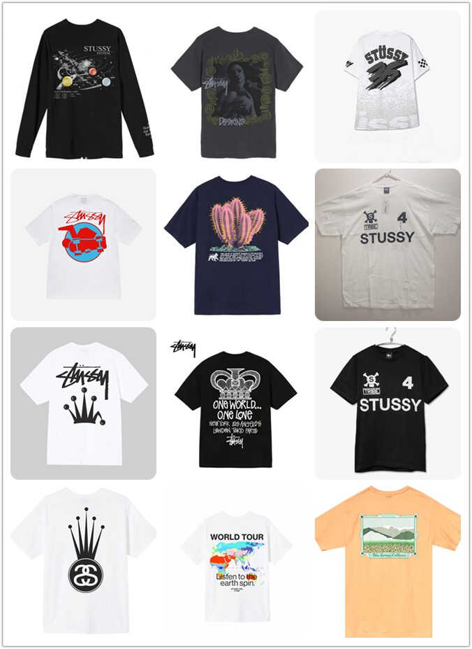 断码特价正品stussy印花大LOGO短袖圆领T恤打底美式街头男女
