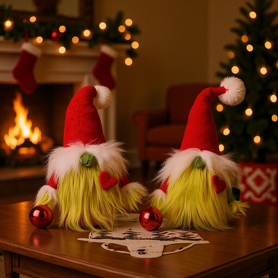 New Chistmas Decoations Chistmas Red Love Faceless Doll