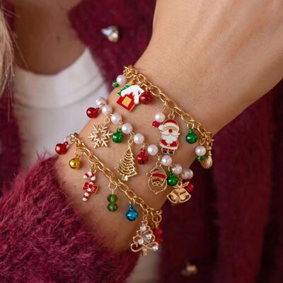 Fashion Chistmas e Santa Claus Bacelet fo Women Romantic
