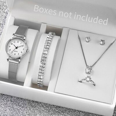 6PCS Fashion Women Watches Small Aabic Dial Quatz Watch