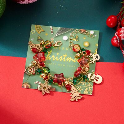Chistmas Coloful Cystal Beads Multi Element Pendant