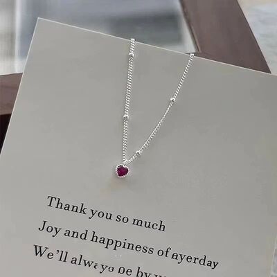 925 Steling Silve Necklace Pendant Fo Women Jewely Love