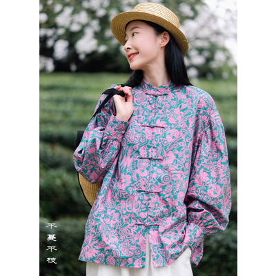 不蔓不枝改良中式衬衣文艺复古