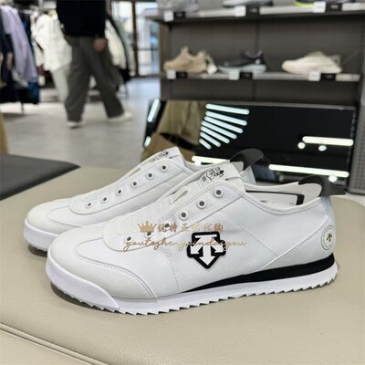 DESCENTE迪桑特 CHRON25夏季经典男款小白鞋一脚蹬运动休闲帆布鞋