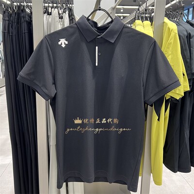 DESCENTE迪桑特TRAINING男士短袖运动休闲翻领POLO衫D2331TPS53
