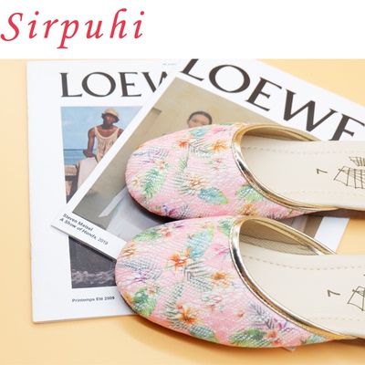 Sirpuhi秋季新款法式复古包头拖鞋四季可穿女拖鞋居家室外1162