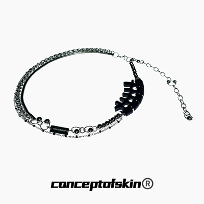 conceptofskin肌理概念 跳跃因子系列高街配饰小众设计项链｜骨骼