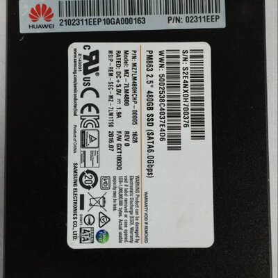 480G 6G SATA 02311EEP MZ7LM480HC 服务器SSD 提供测报议价