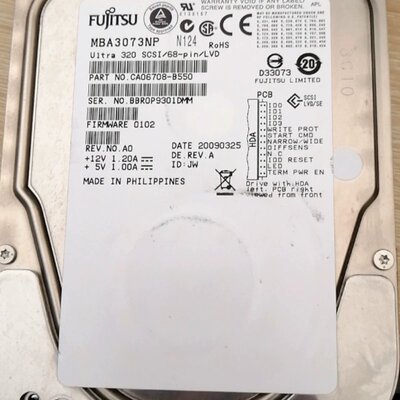 MBA3073NP 73GB SCSI 68针硬盘ＣＡ06708-Ｂ550议价