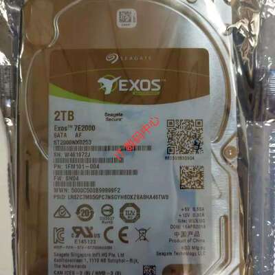 EXOS 7E200 ST2000NX0253 2T 7.2K SATA 2.5 1FM101 硬盘议价